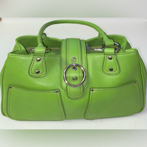 Nine & Co. | Bags | Nine Co Faux Leather Lime Green Shoulder Bag | Poshmark